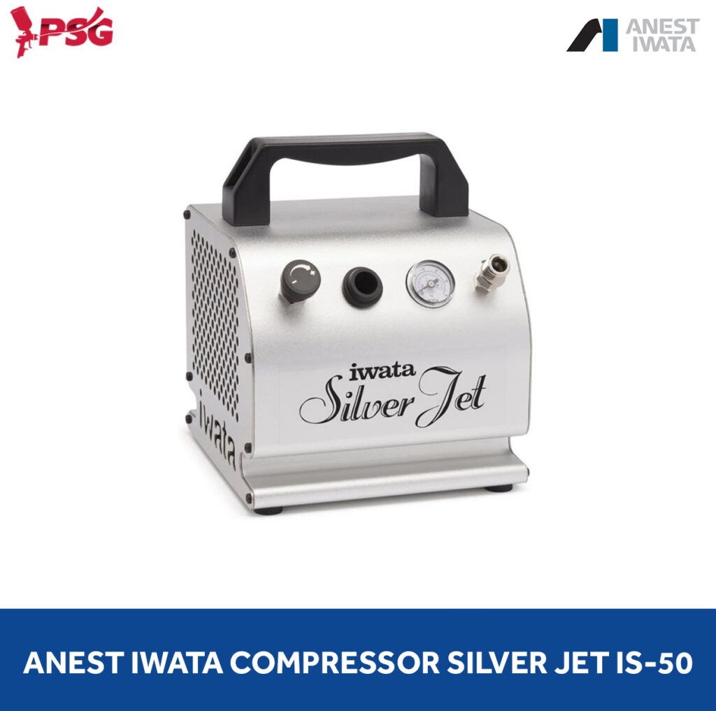 ANEST IWATA AIR BRUSH COMPRESSOR SILVER JET TIPE IS-50 - Pusatspraygun.com